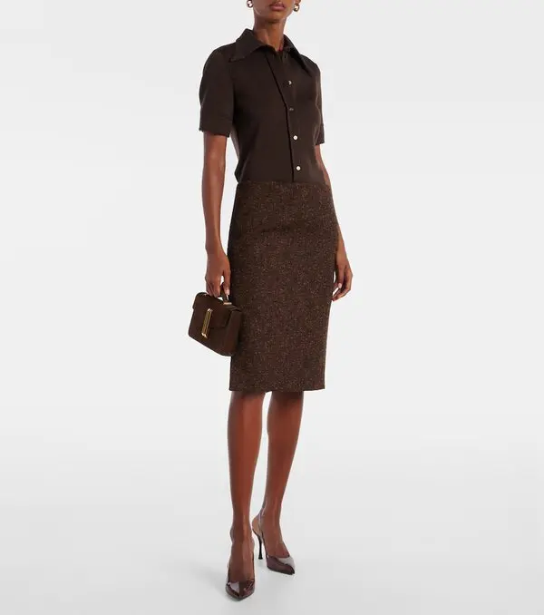 GIANVITO ROSSI Diana 85 Leather-trimmed Slingback Pumps - Brown