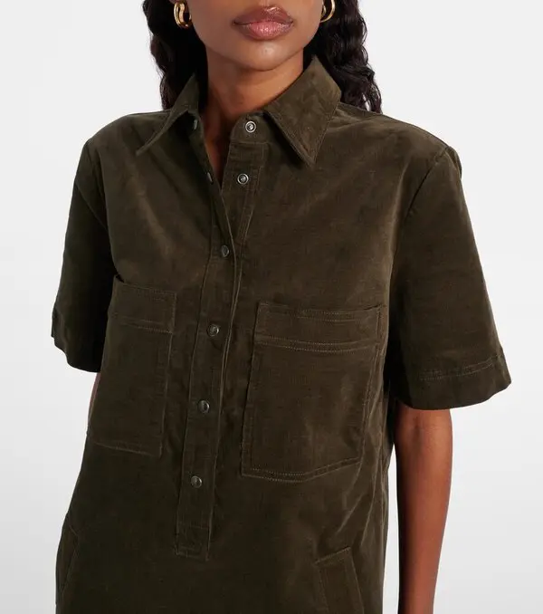 Veronica Beard Koulis Cotton-blend Corduroy Minidress