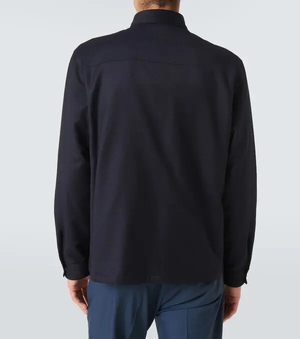 Zegna Wool Overshirt - Blue