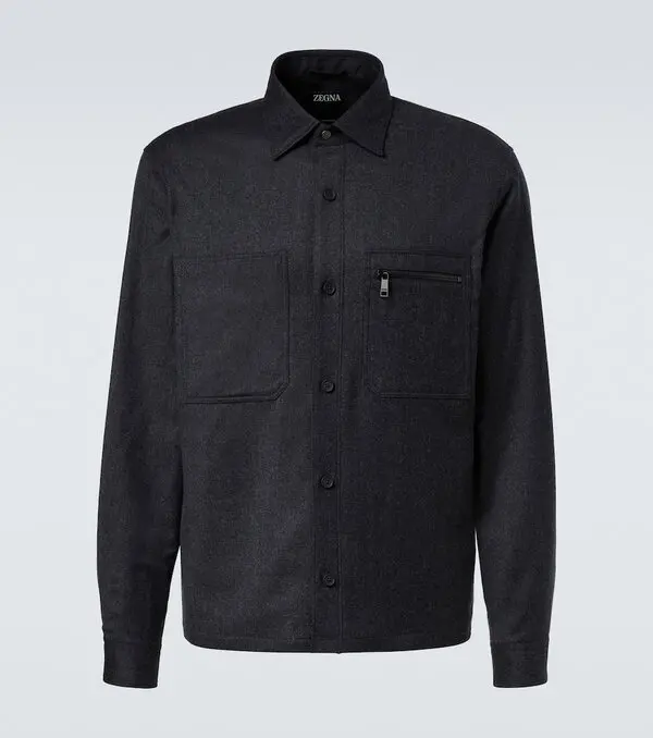 Zegna Wool Overshirt - Grey