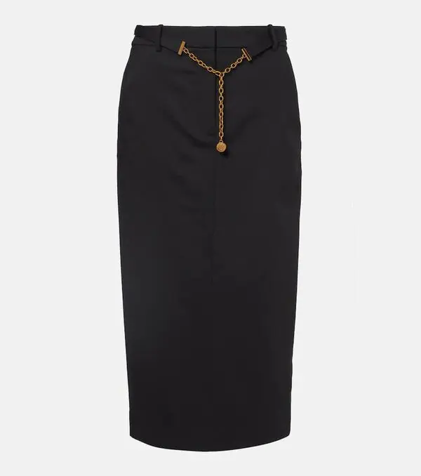 Veronica Beard Belted Wool Pencil Skirt