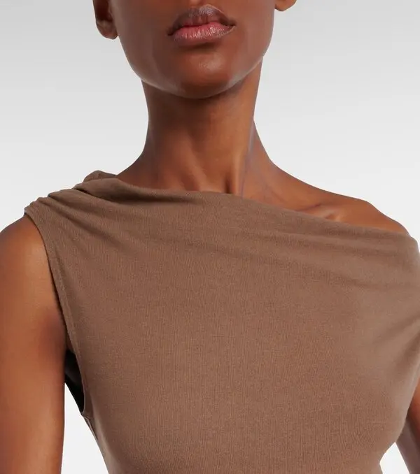 LESET Lauren Asymmetric Jersey Top