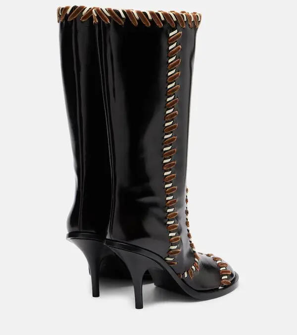 Dries Van Noten 90 Embellished Leather Boots