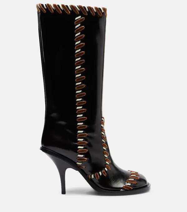 Dries Van Noten 90 Embellished Leather Boots