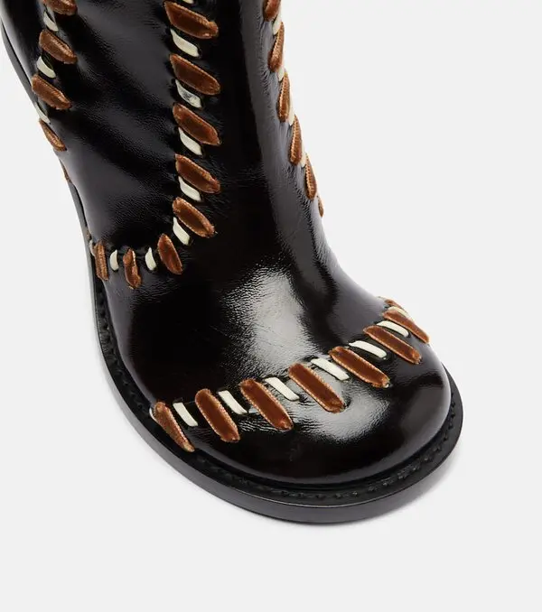 Dries Van Noten 90 Embellished Leather Boots