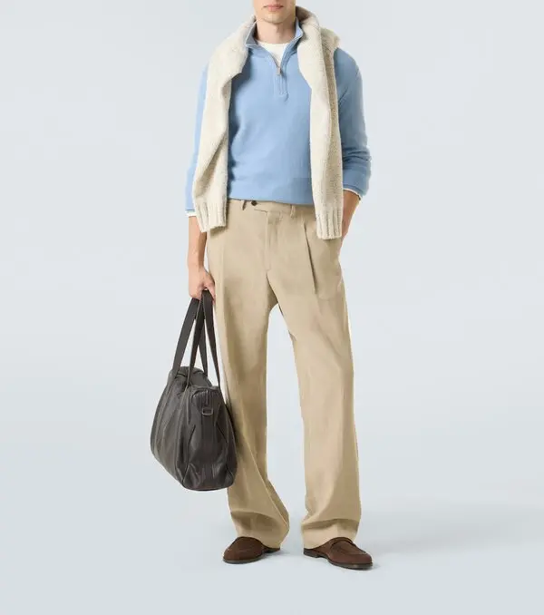 Zegna Cashmere Mockneck Sweater - Blue