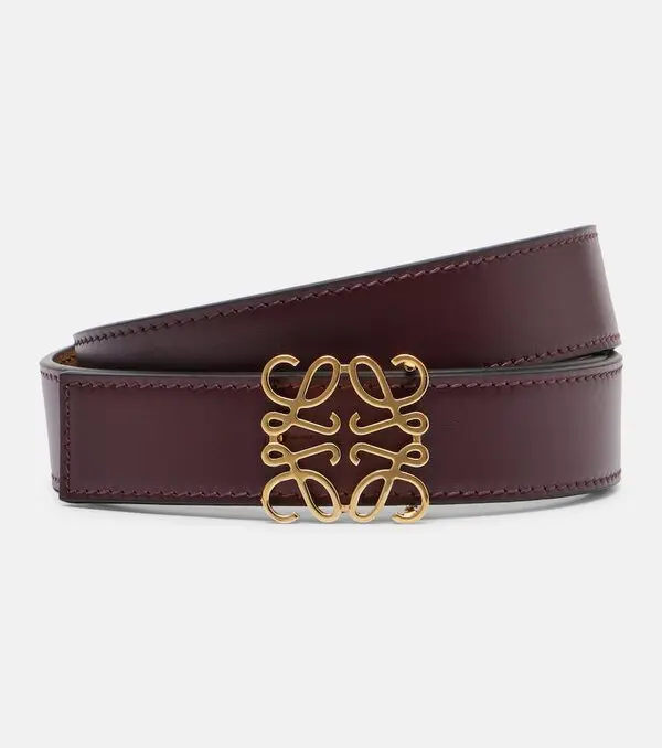 Loewe Anagram Leather Belt - Brown