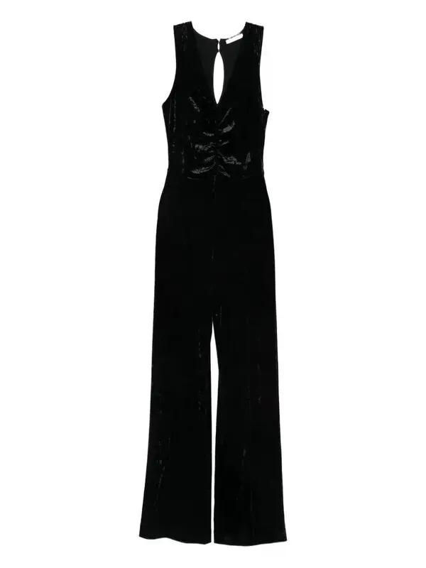 Patrizia Pepe Velvet Jumpsuit - Black
