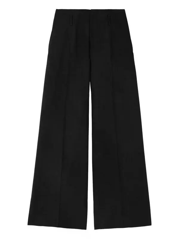Alexander McQueen Pleated Wide Leg Pants - Black