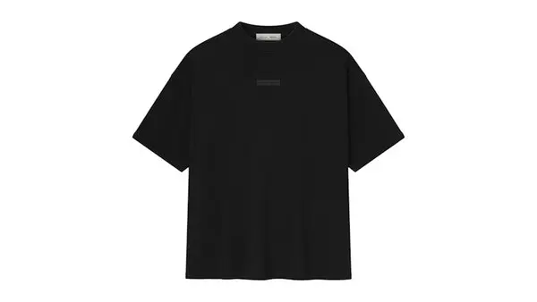 Fear Of God Essentials Pique 90's Short Sleeve Tee Shirt - Jet Black