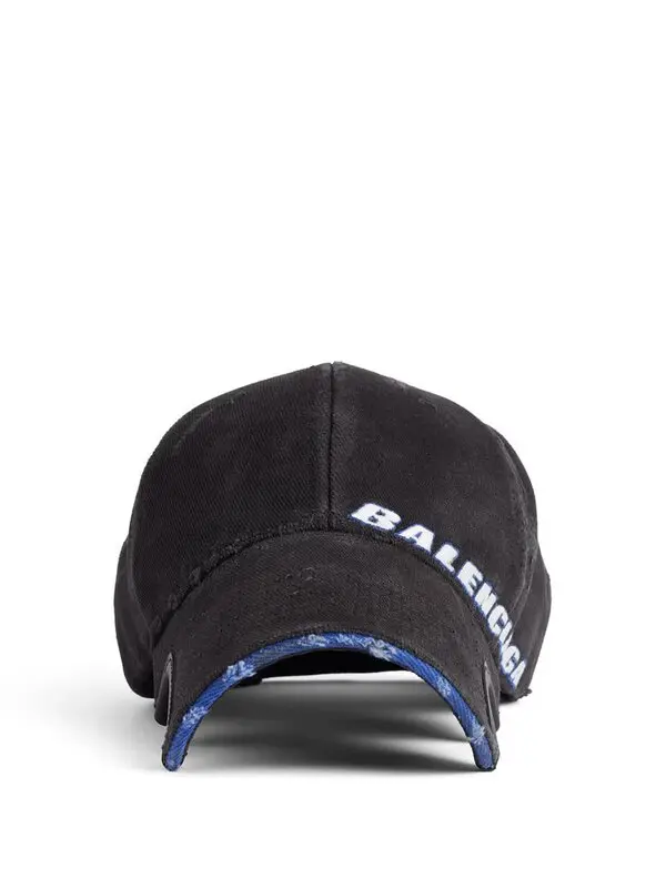 Balenciaga Tilted Typo Cap - Black