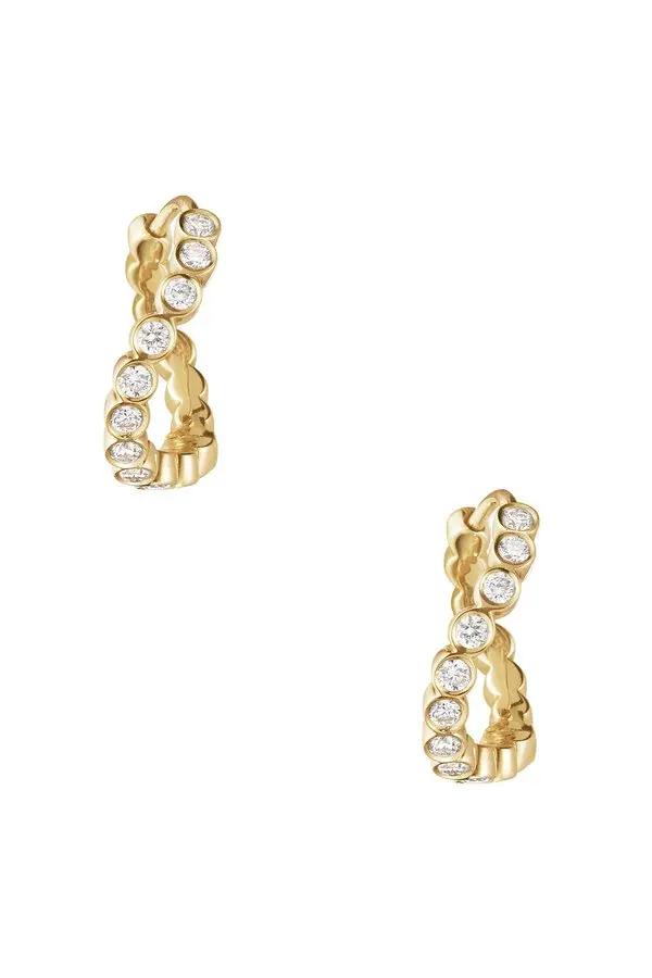 Sophie Bille Brahe Petit Courant Pair Of Earrings - 18k Recycled Yellow Gold & Diamonds