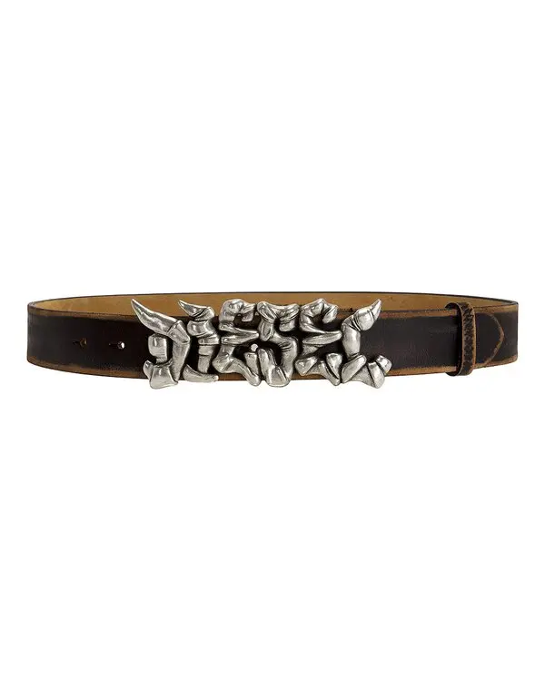 Diesel Graffiti Belt - Black & Silver