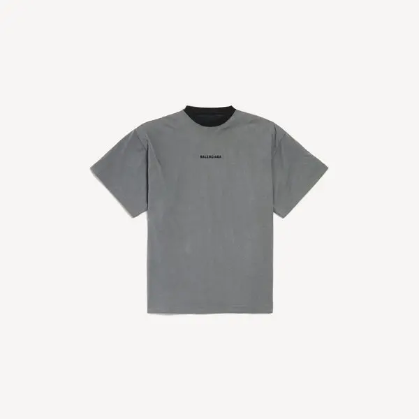 Balenciaga Back Reversible Oversized T-shirt - Grey