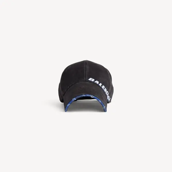 Balenciaga Tilted Typo Cap - Black