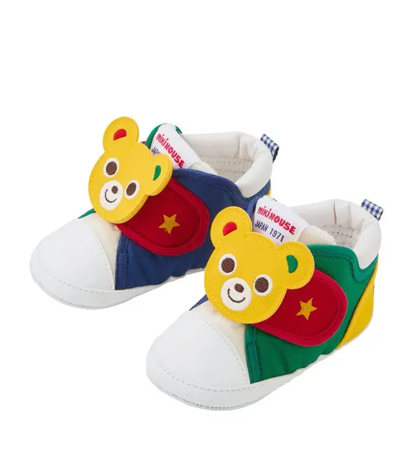 MIKI HOUSE Teddy Appliqué Sneakers