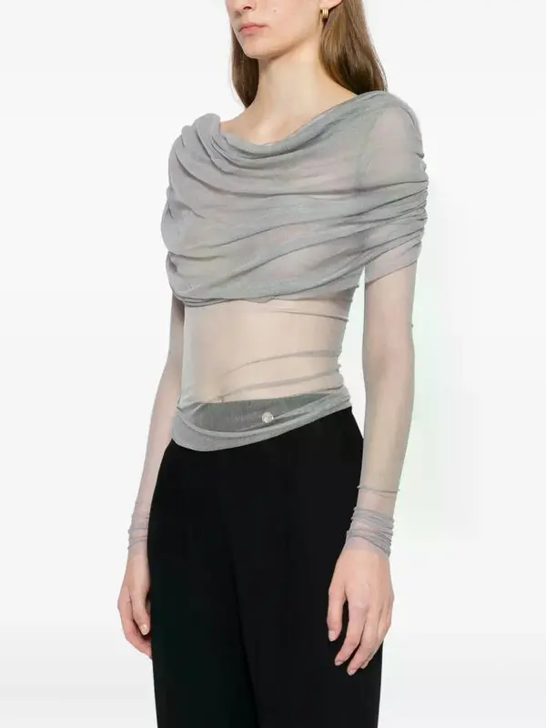 Christopher Esber Veiled Top - Grey