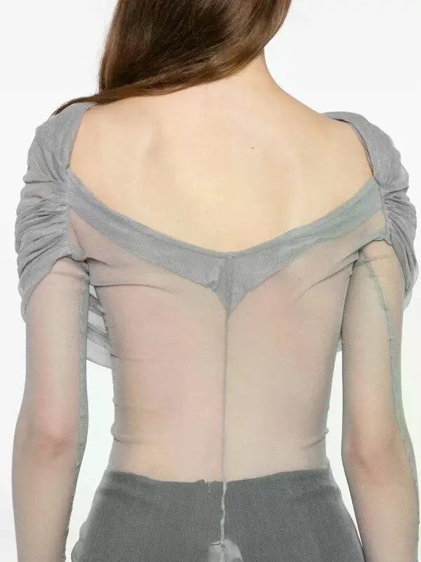 Christopher Esber Veiled Top - Grey