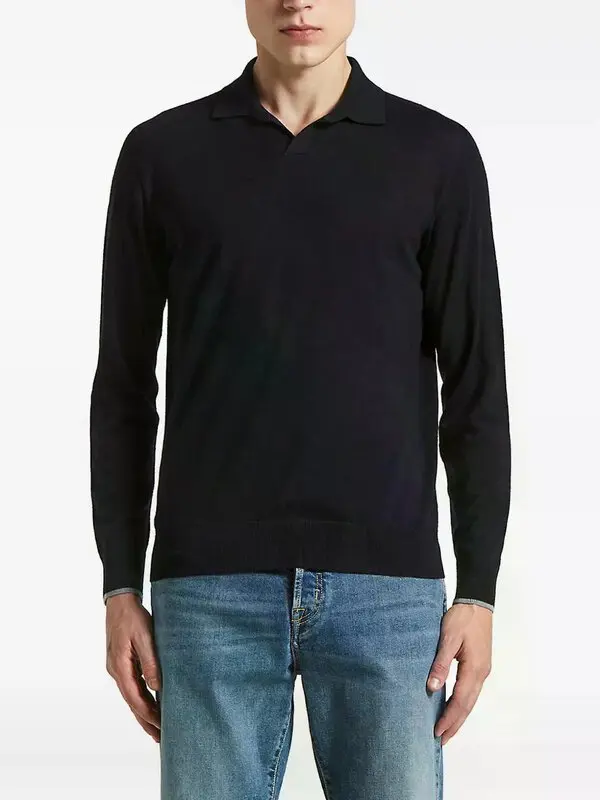 Peserico Long-sleeve Polo Sweater