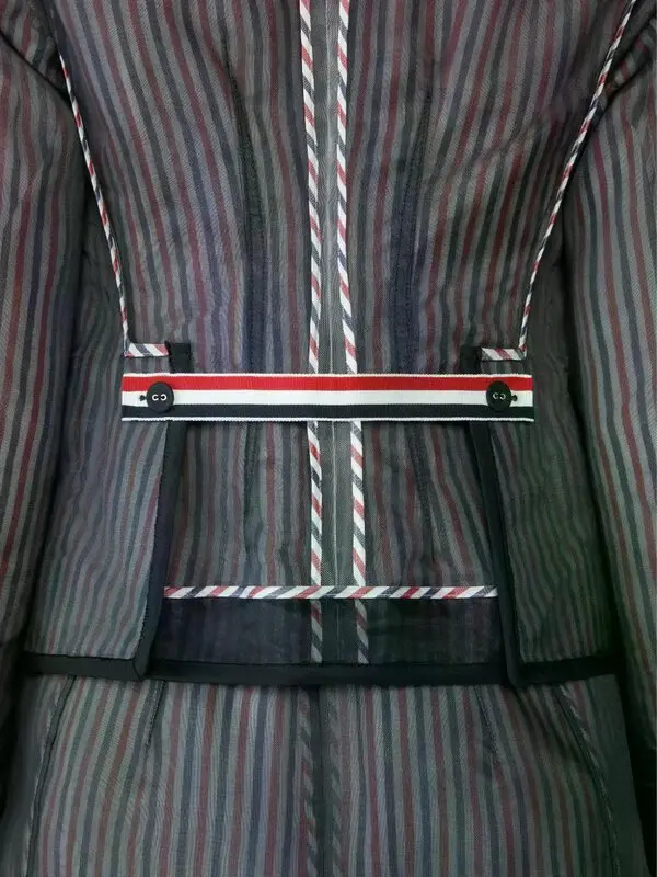 Thom Browne Striped Organza Blazer