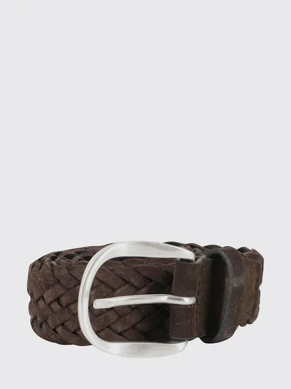 ORTIGNI Braided Leather Belt - Dark