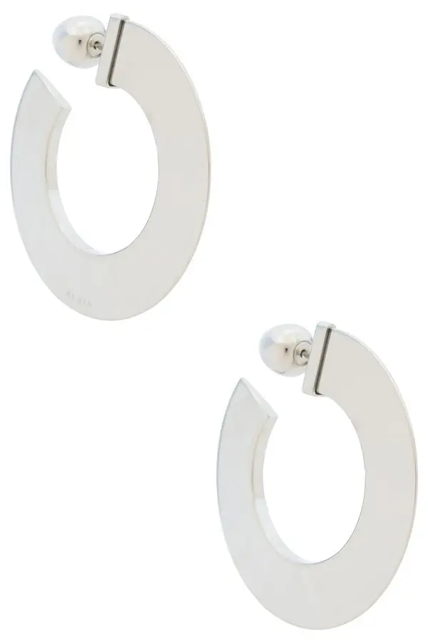 Alaïa Small Blade Hoop Earrings - Argent