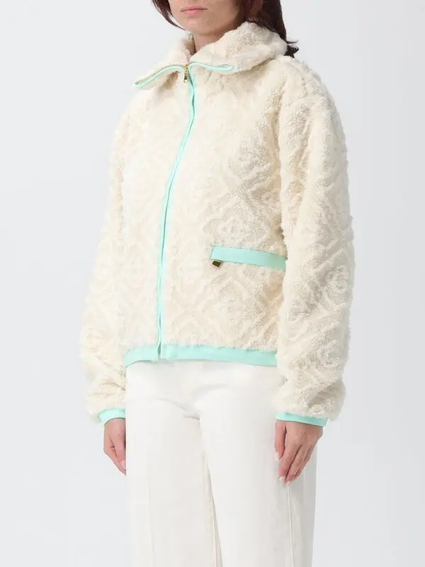Casablanca Patterned Zip-up Sweater