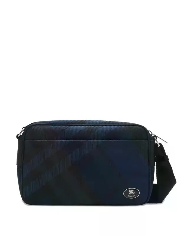 Burberry Slim Grid Crossbody Bag - Blue