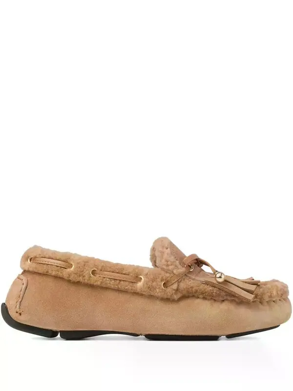 JIMMY CHOO Manon Shearling Trim Loafers