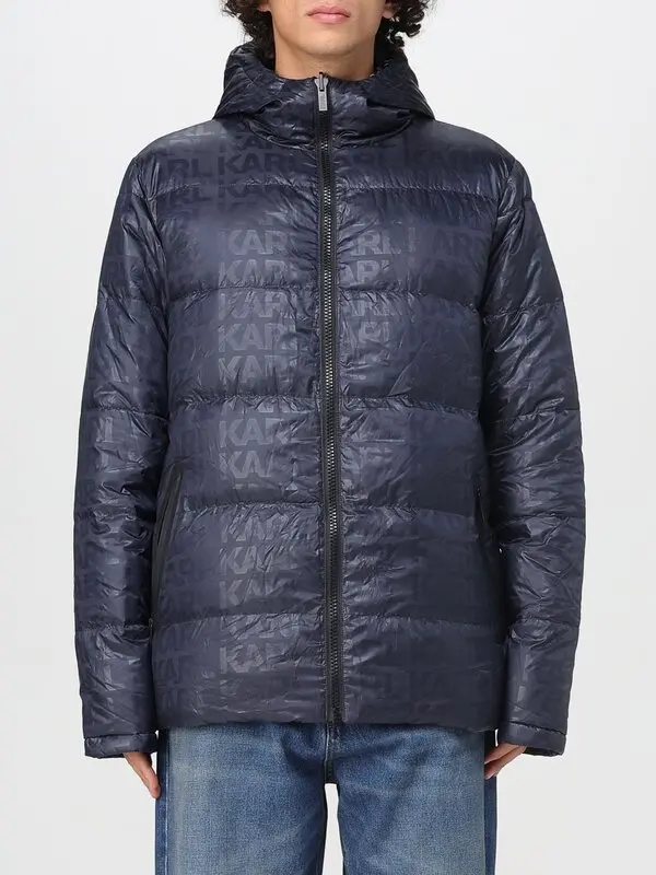 Karl Lagerfeld Quilted Zip-up Jacket With Logo