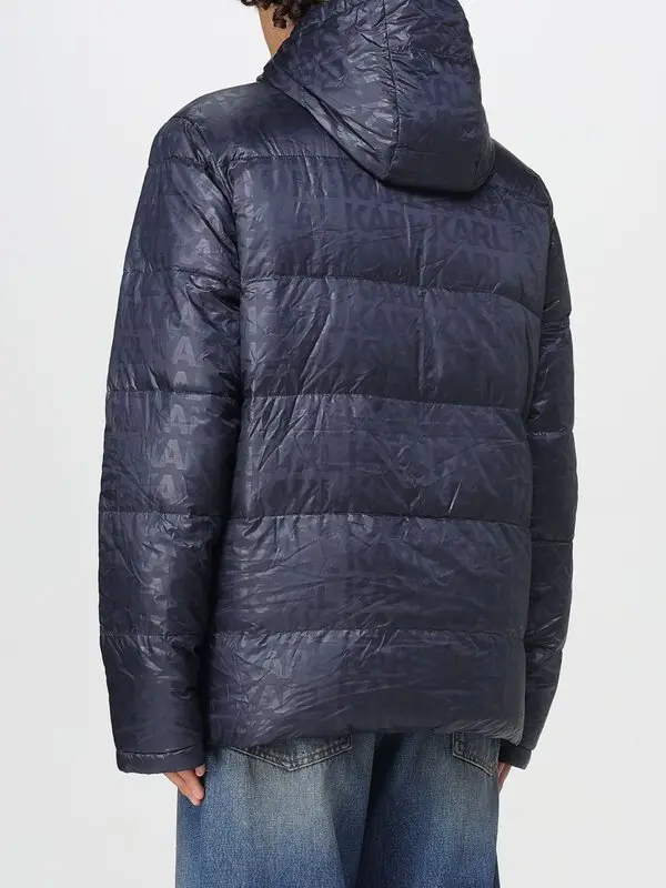 Karl Lagerfeld Quilted Zip-up Jacket With Logo