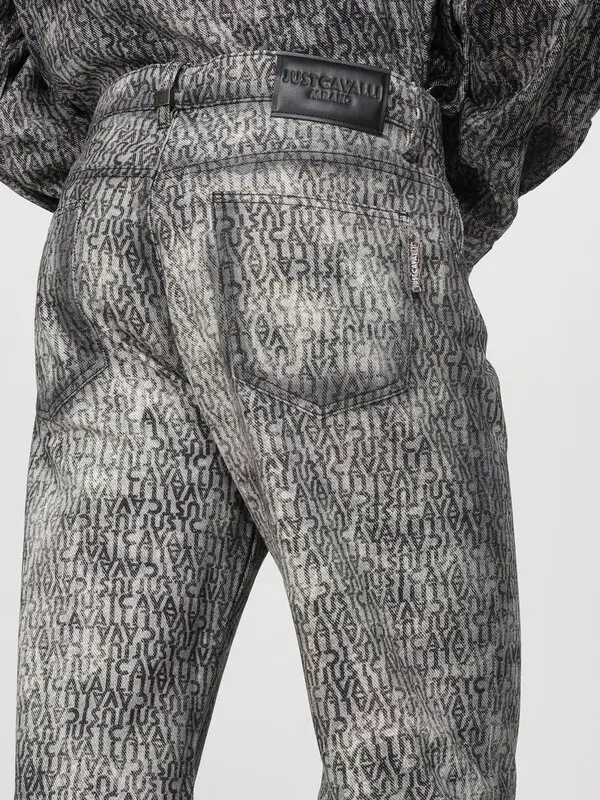 Just Cavalli All-over Logo Print Jeans