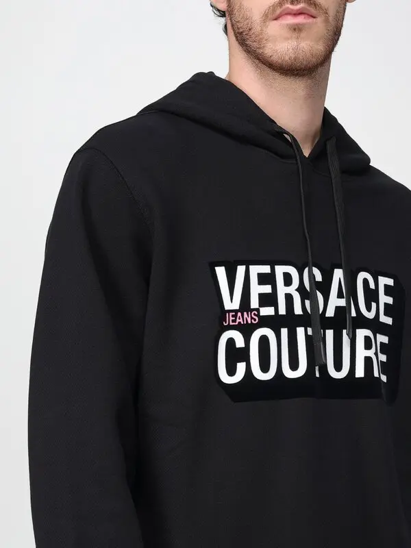 Versace Logo Hoodie - Black