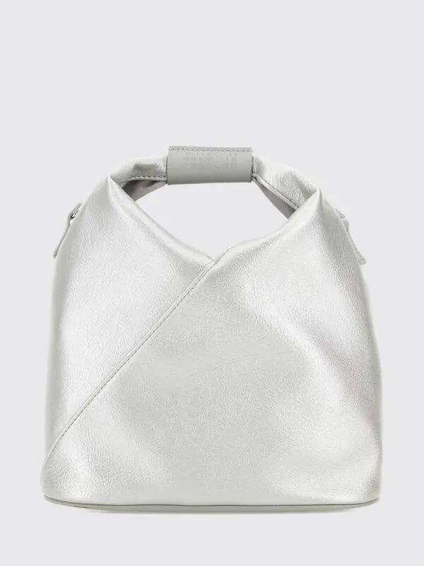 MAISON MARGIELA Japanese Calf Leather Bucket Bag - Silver