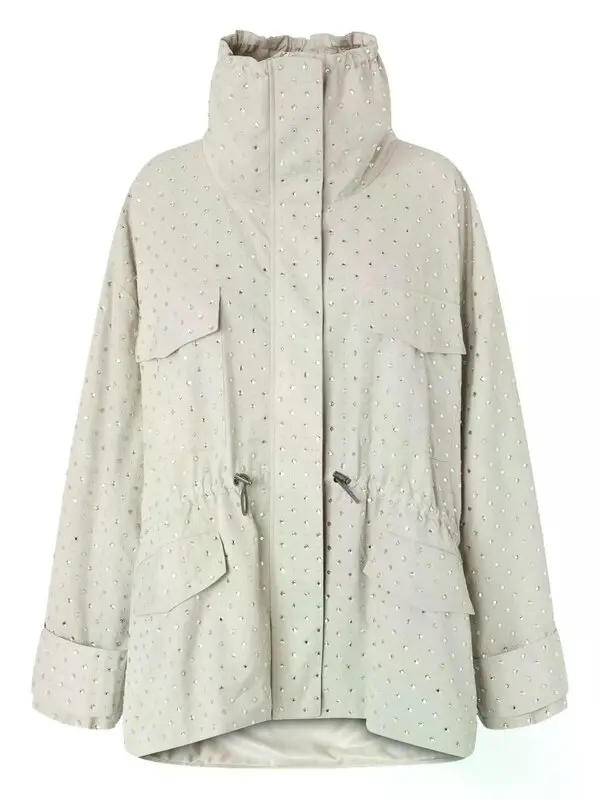 Pinko Crystal-embellished High-neck Coat