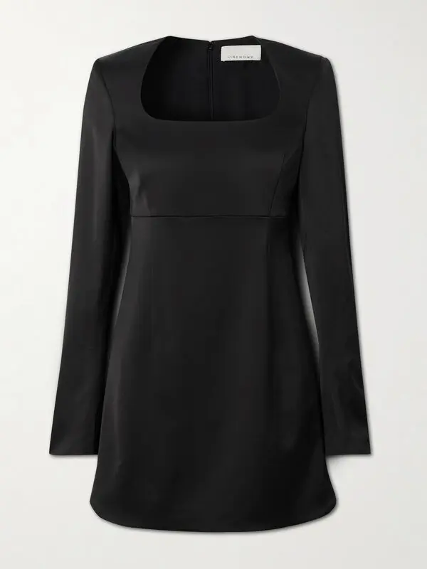 LIBEROWE Duchesse-satin Mini Dress - Black
