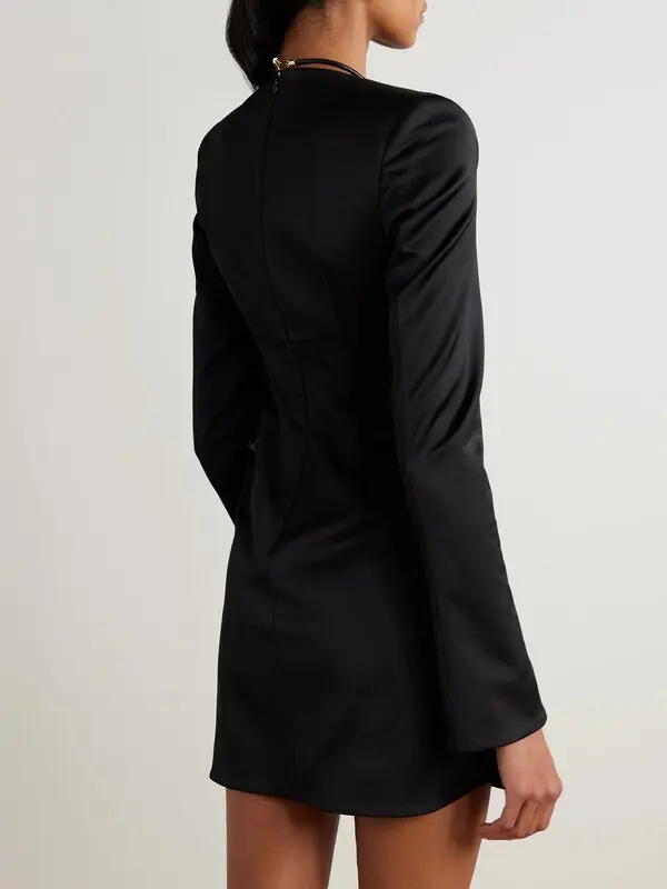 LIBEROWE Duchesse-satin Mini Dress - Black