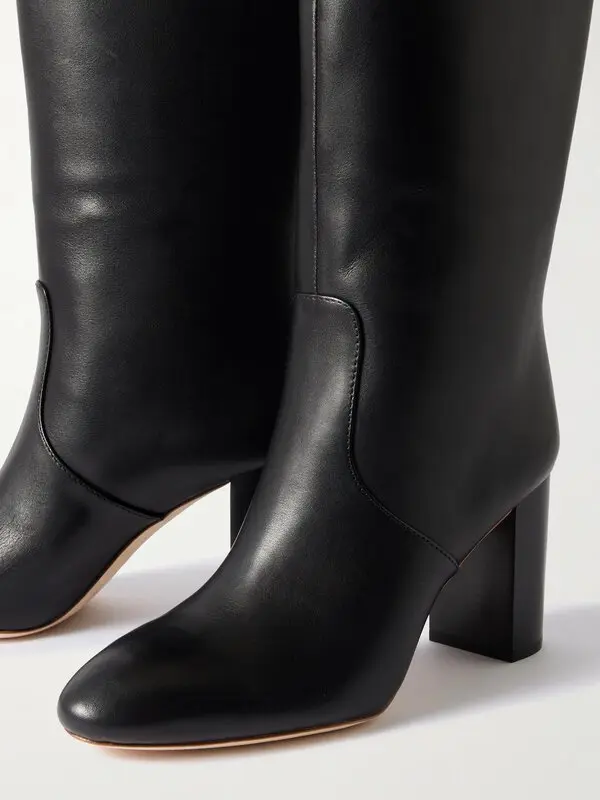 LOEFFLER RANDALL Goldy Leather Knee Boots - Black