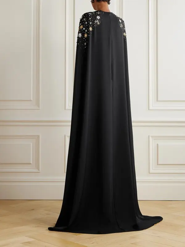 Zuhair Murad Cape-effect Embellished Gown