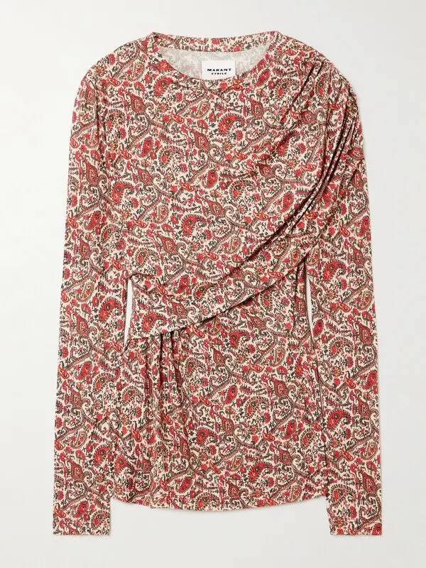 MARANT ETOILE Printed Turtleneck Top