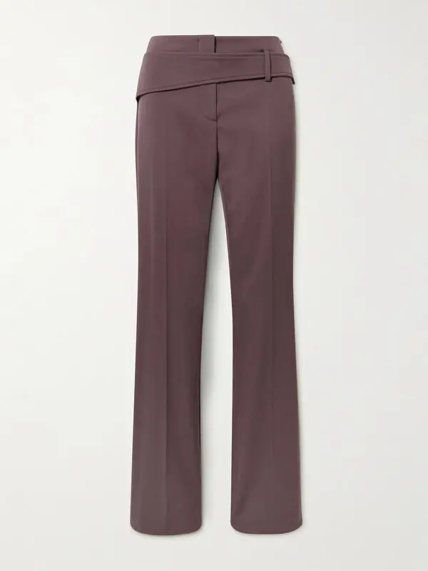 Sportmax Belted Straight-leg Twill Pants