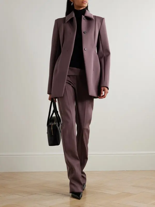Sportmax Belted Straight-leg Twill Pants