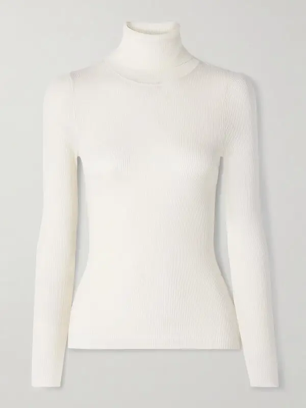 TWP Ribbed Merino Wool Turtleneck Sweater - Ivory