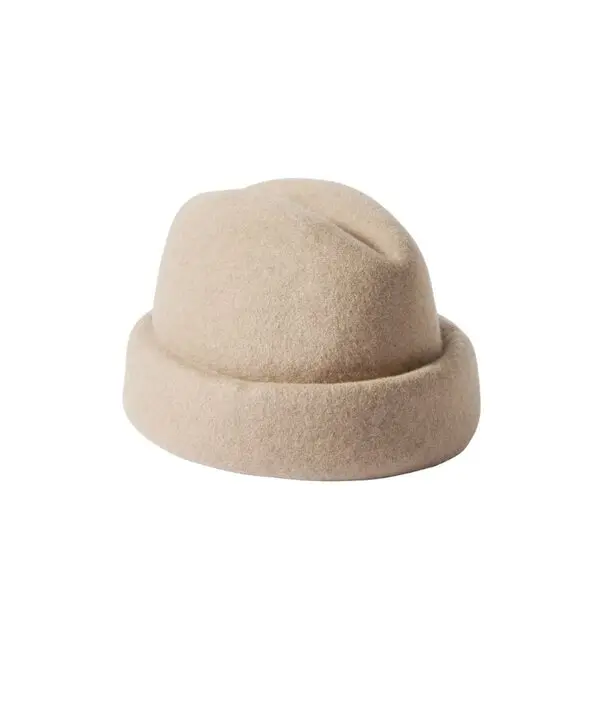 GIGI BURRIS MILLINERY Sharina Wool-felt Beret - Cream