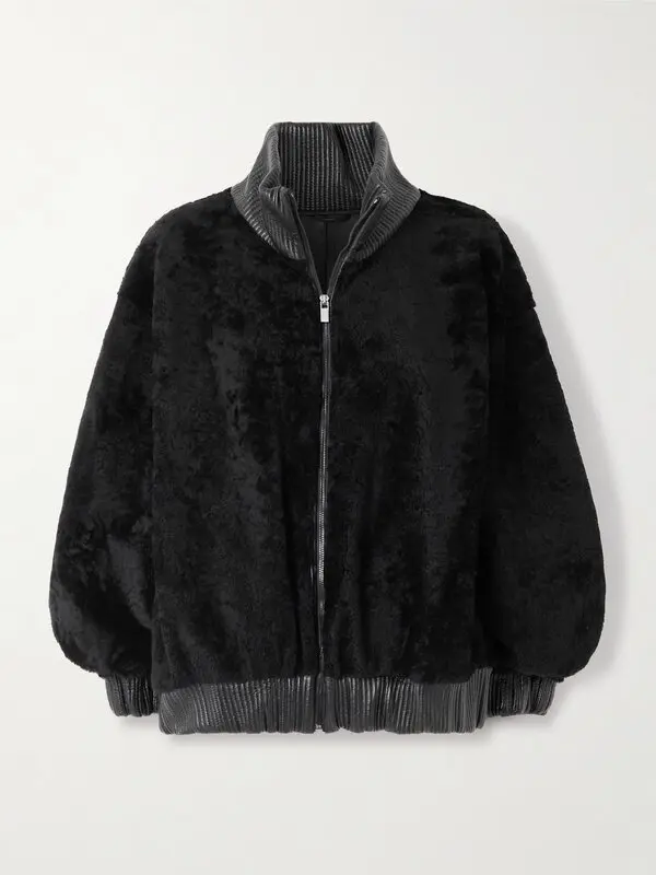 Magda Butrym Shearling Bomber Jacket