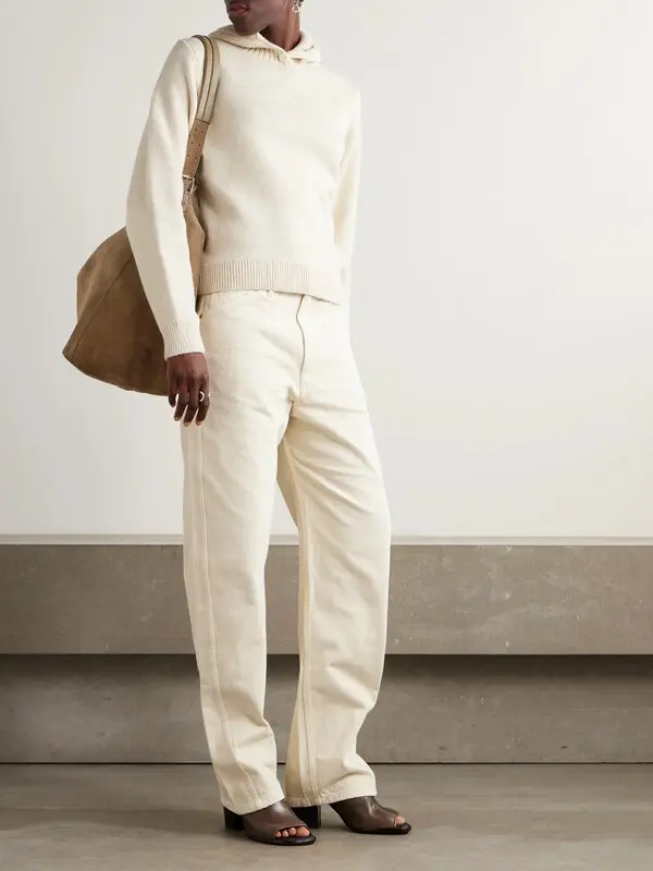 LEMAIRE Knitted Hoodie - Neutrals