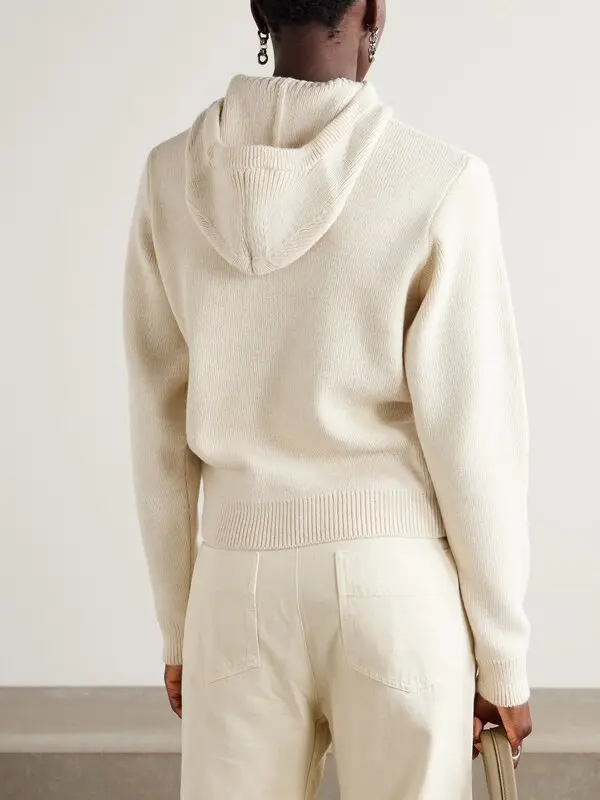 LEMAIRE Knitted Hoodie - Neutrals