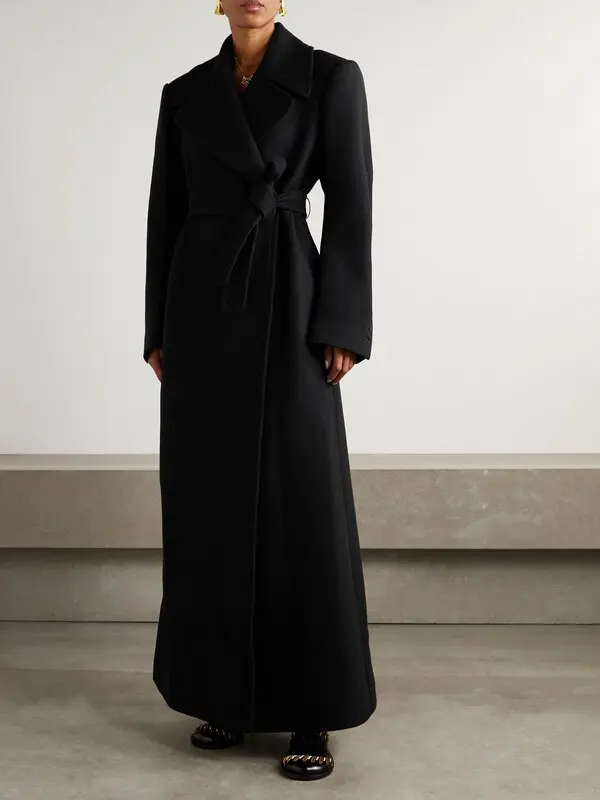Dries Van Noten Belted Wool-blend Coat