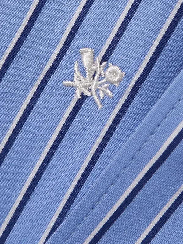 Aimé Leon Dore Striped Cotton-poplin Shirt - Blue