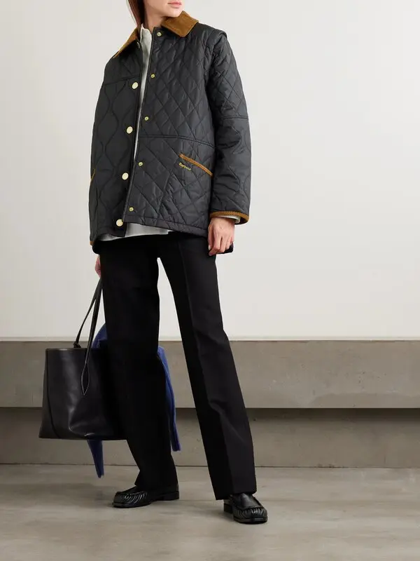 Barbour - Lorrie Corduroy-Trimmed Quilted Jacket